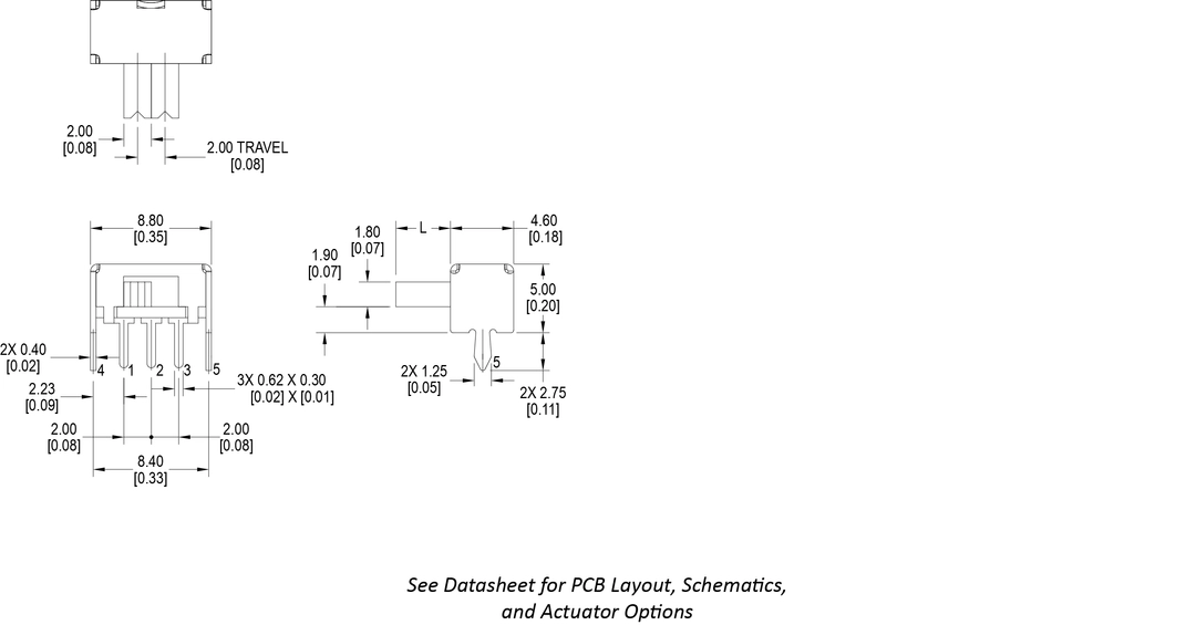 Buy MS1247 Series Right Angle Sub-Miniature Slide Switch - CIT Relay ...