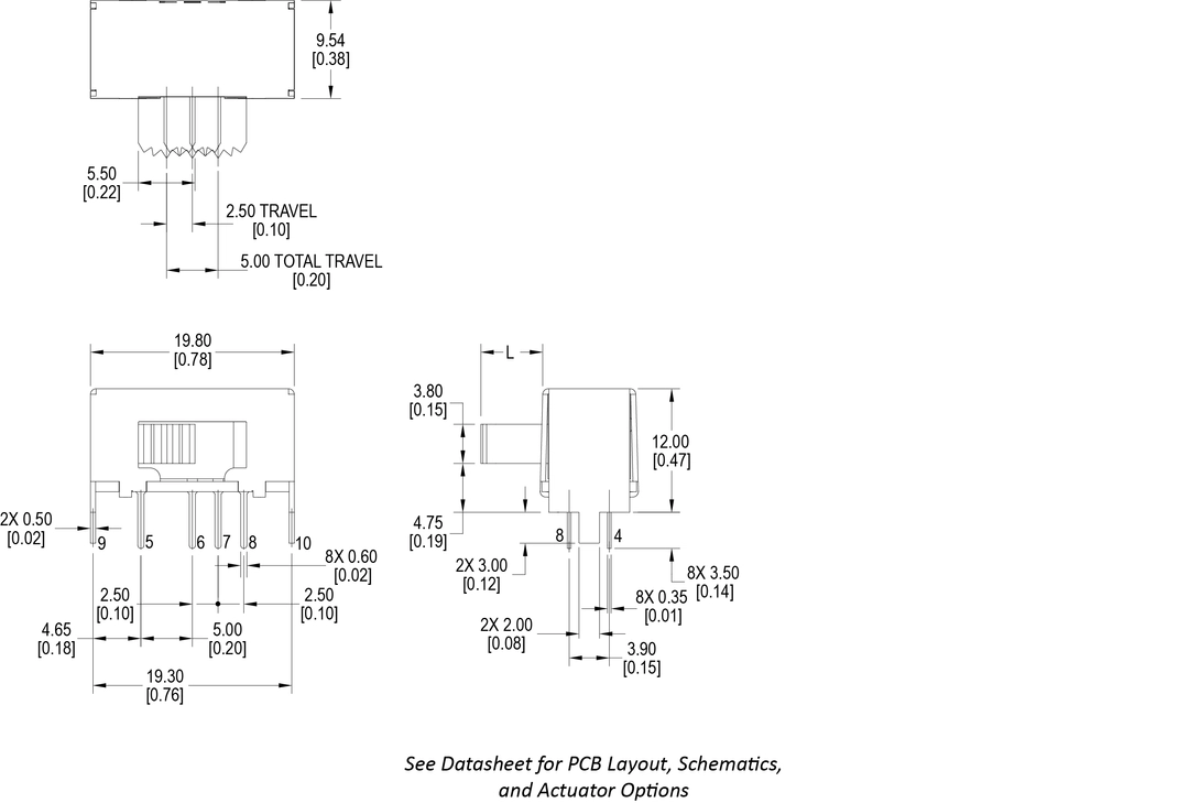 Buy MS2309 Series Right Angle Miniature Slide Switch - CIT Relay & Switch