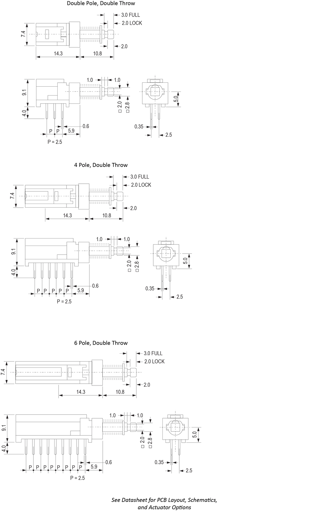 Buy RPH Series Miniature Horizontal Push Button Switch - CIT Relay & Switch