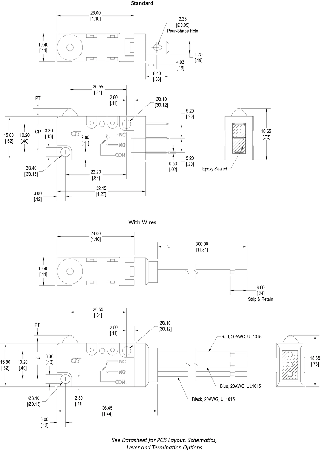 Buy VM3S Series Miniature Snap-Action Switch - CIT Relay & Switch